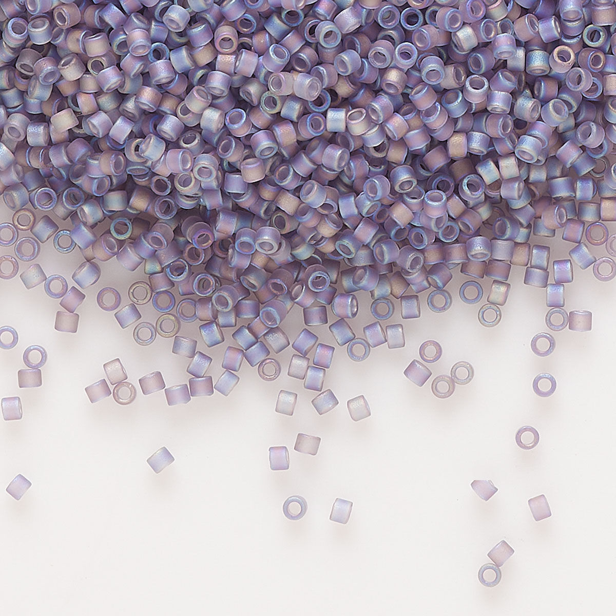 Seed bead, Delica®, glass, pkg/7.5g, #11 round, translucent matte ...