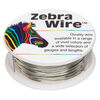 Wire, Zebra Wire™, tinned copper, silver color, round, 18 gauge. Sold ...