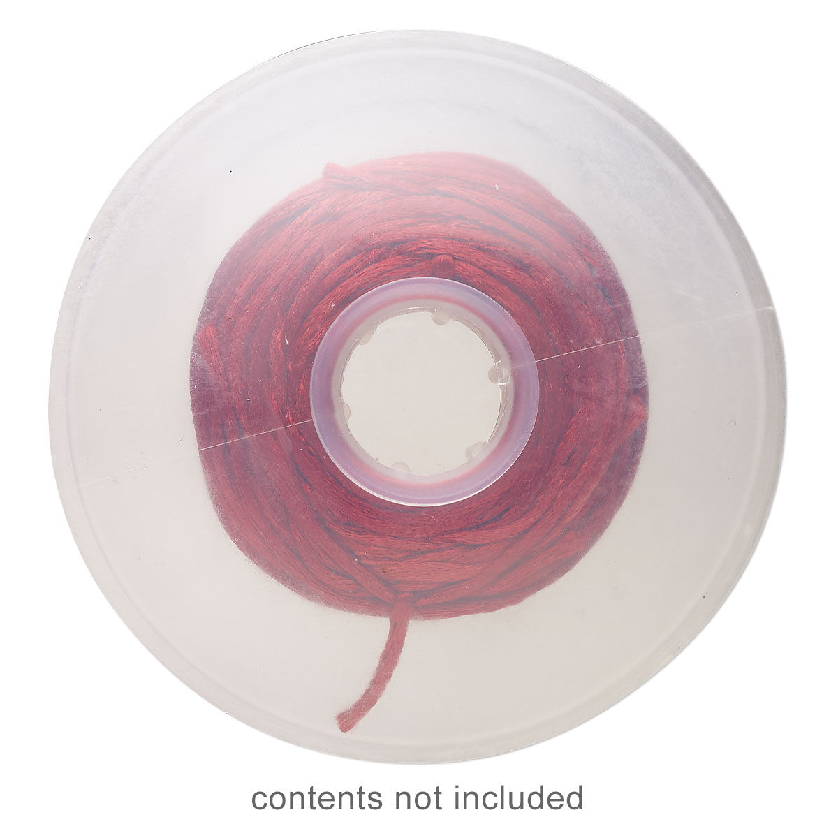 Huggy Spool®, pliable plastic, clear, 3-1/2 inch round with 4/5 inch ...