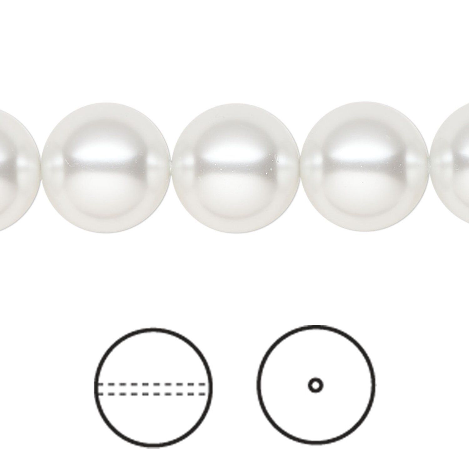 Pearl, Crystal Passions®, moonlight pearl, 12mm round (5810). Sold per ...