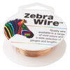 Wire, Zebra Wire™, natural copper, round, 24 gauge. Sold per 20-yard ...