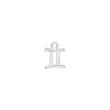 Charm, sterling silver, 8mm single-sided Gemini zodiac symbol. Sold ...