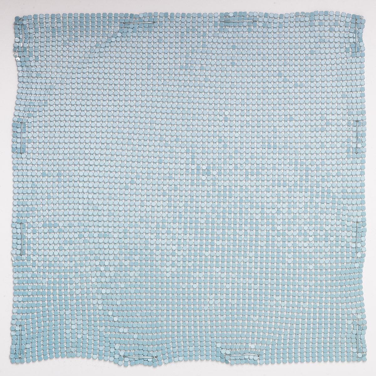 Sequin sheet, anodized aluminum, light turquoise, 8-inch single-sided ...