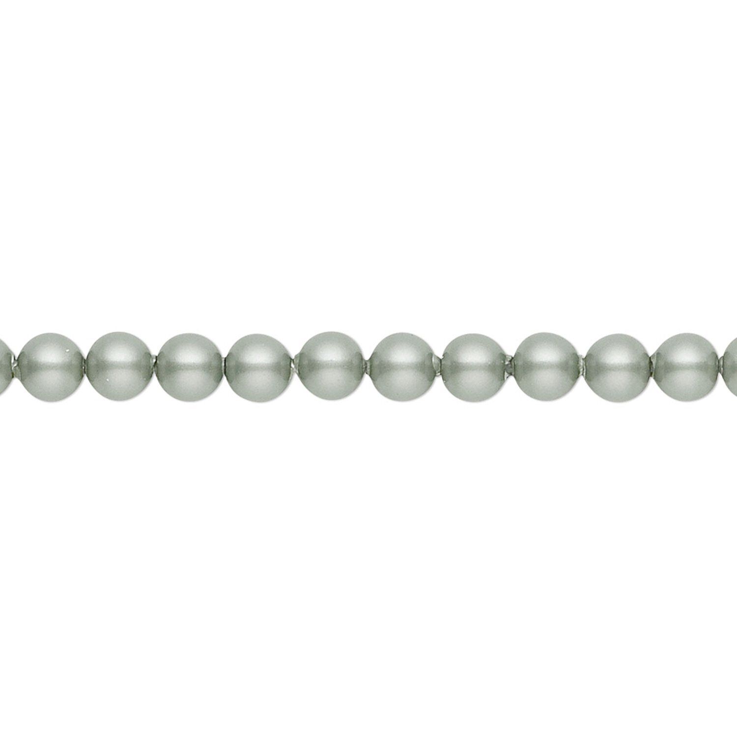 Pearl, Swarovski® crystal, powder green, 4mm round (5810). Sold per pkg of 500. | Fire Mountain ...