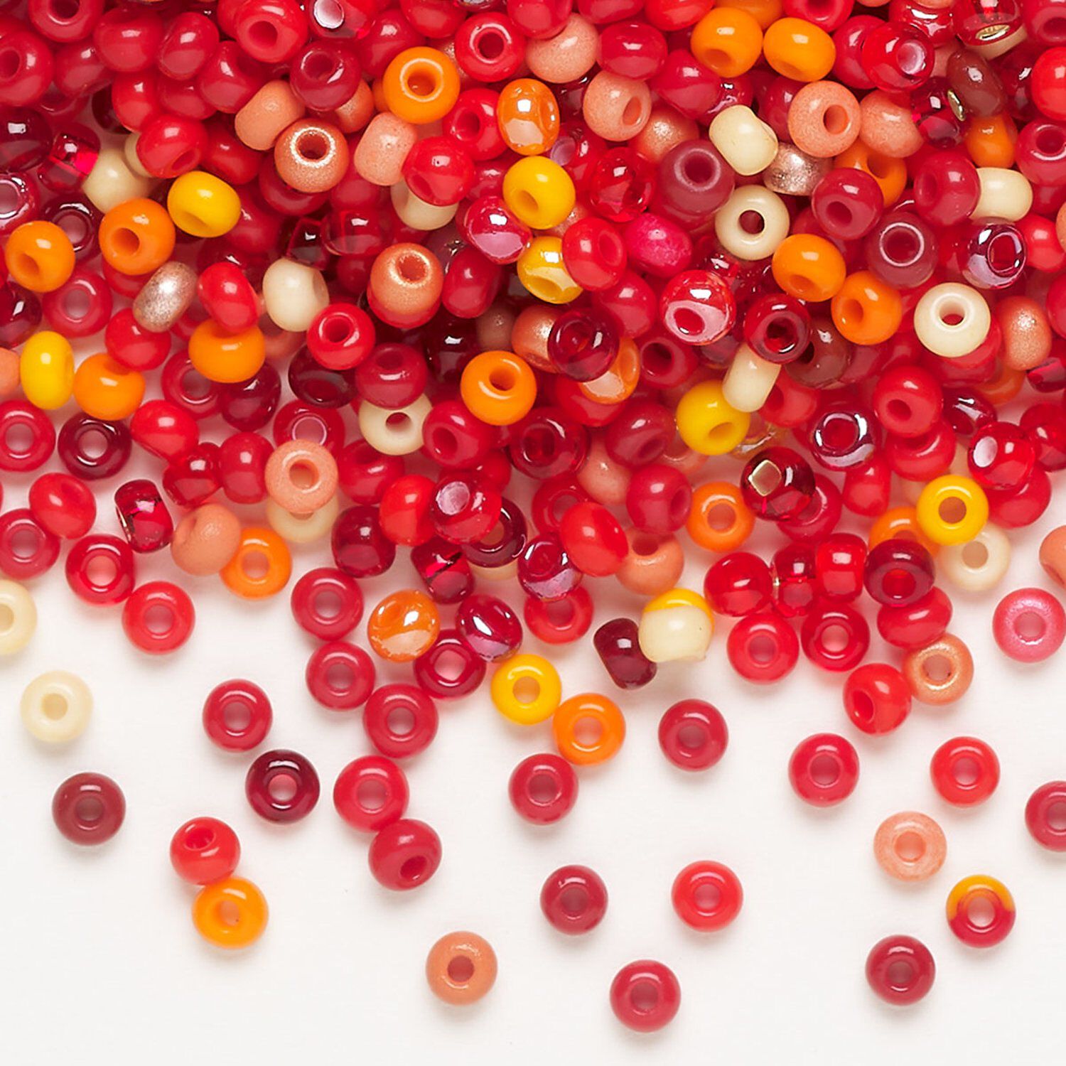 Seed bead mix, Preciosa Czech glass, pkg/50g, #8 round, opaque multi ...