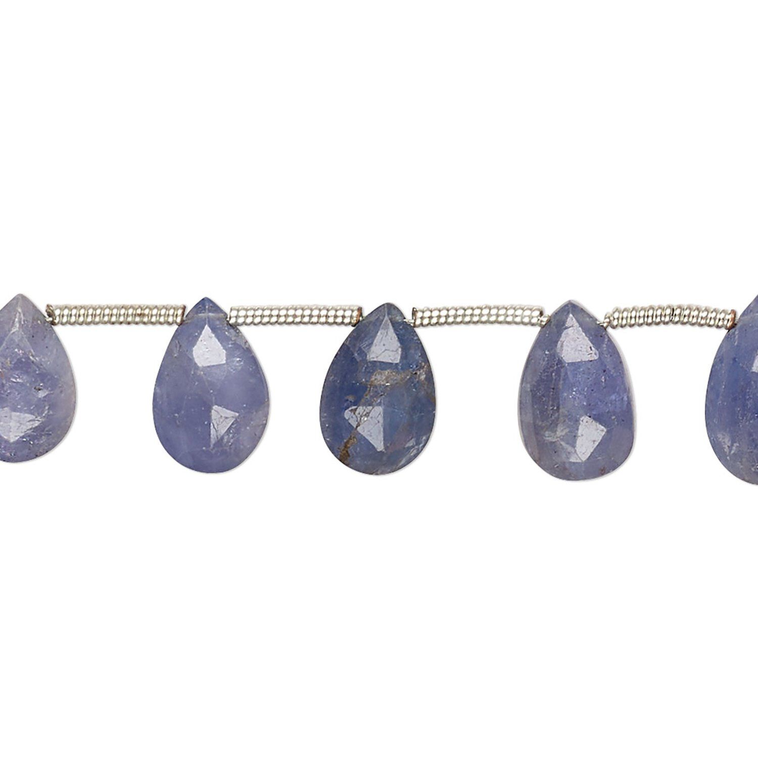 Bead, tanzanite (heated), 9x6mm-11x8mm hand-cut faceted puffed teardrop ...