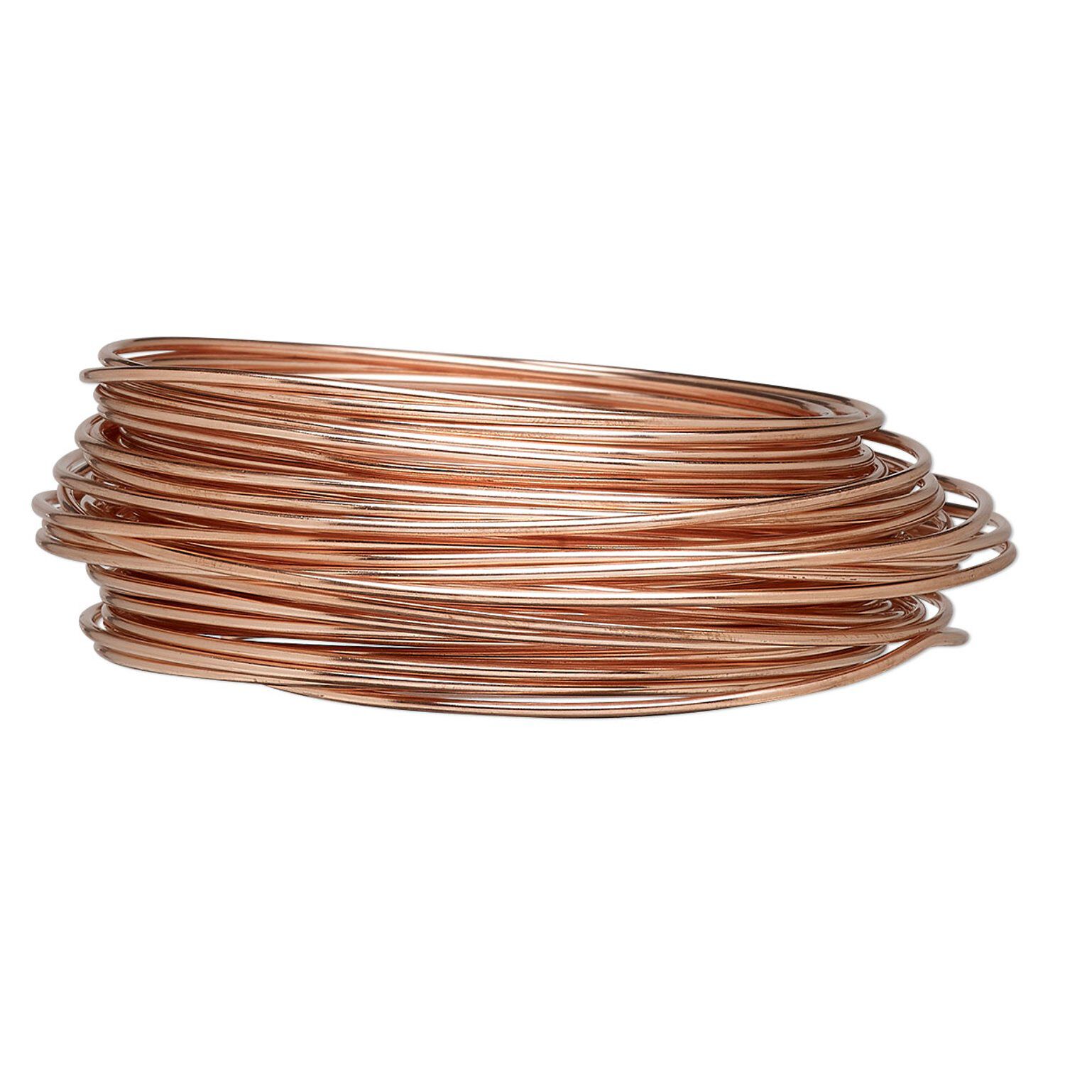 Wire, Wrapit®, Bright Copper, dead-soft, round, 16 gauge. Sold per 1/4 ...