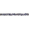 Bead, iolite (natural), 3x2mm-4x3mm hand-cut faceted rondelle, C grade ...