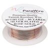 Wire, ParaWire™, rose gold-finished copper, round, 30 gauge. Sold per ...