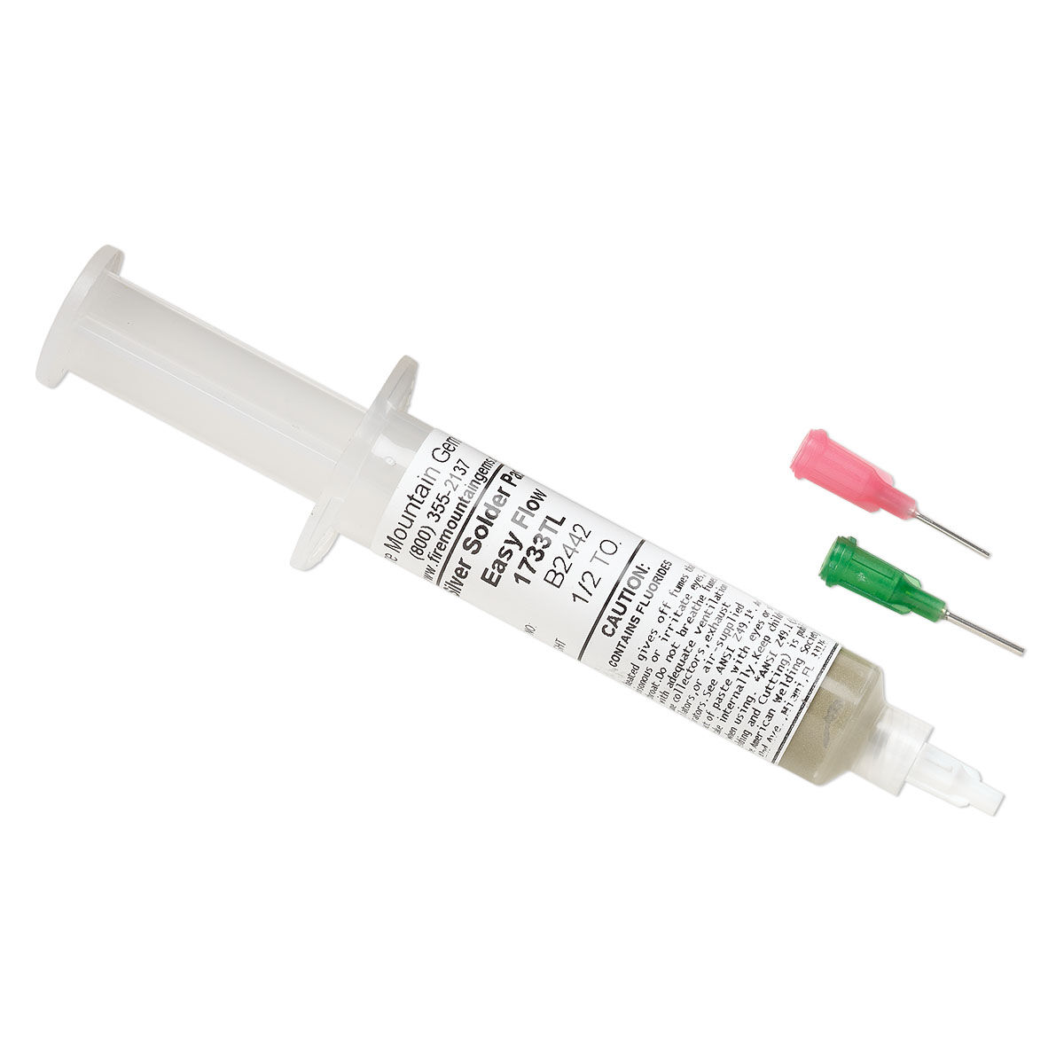 Solder paste, sterling silver with flux, easy flow. Sold per 0.5-troy ...