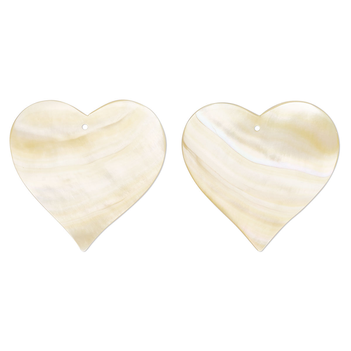 Focal, gold lip shell (natural), 32mm hand-cut top-drilled single-sided ...